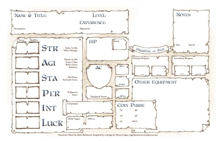 Character Sheets - DCC RPG Community Resource Site